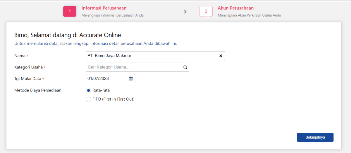 Cara Setup Awal Database ACCURATE ONLINE